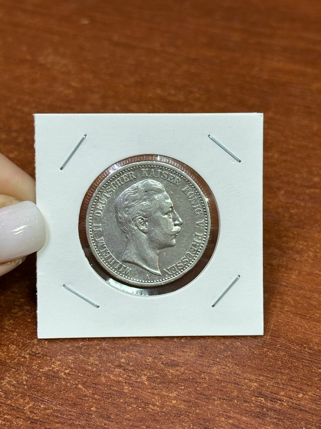 Монета Германия Пруссия 2 марки 1904 год Вильгельм II Серебро Состояние!