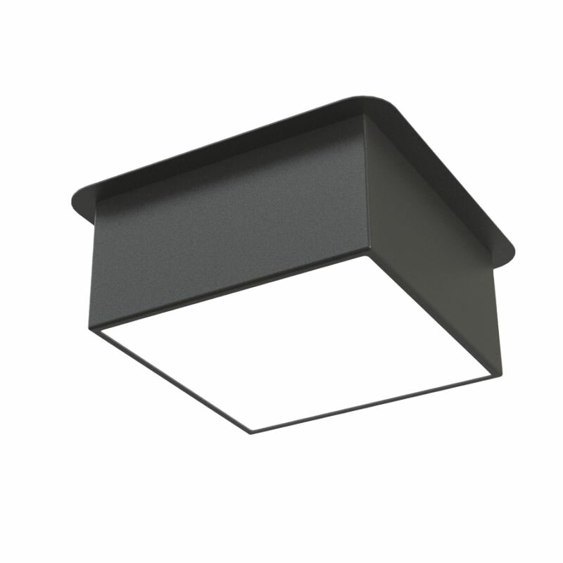 Светодиодный светильник Грильято Домино 100х100 8Вт 4000К черный