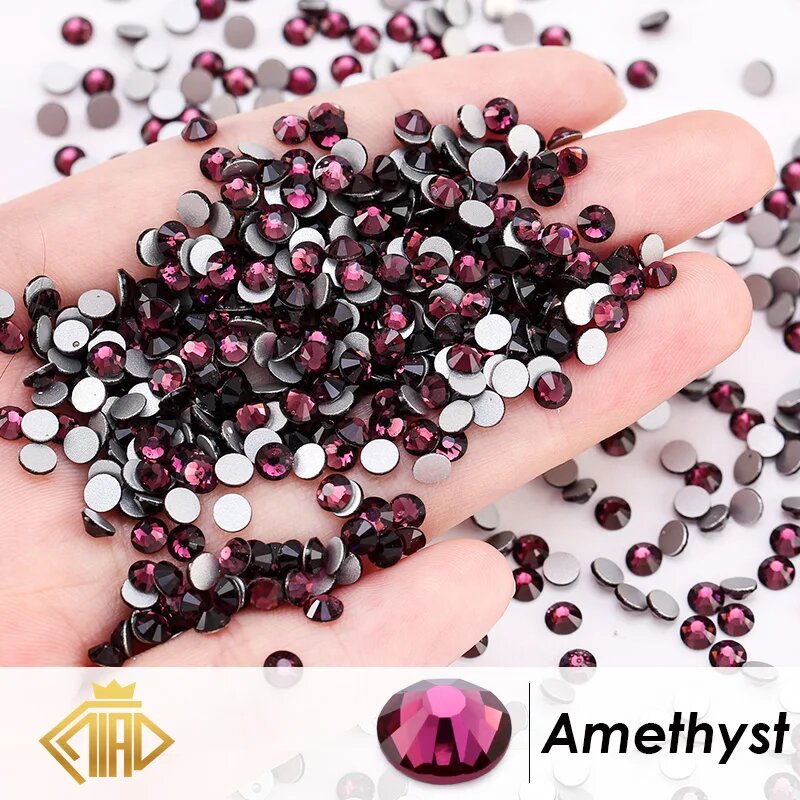 Стразы Amethyst QIAO SS8-1440шт, цветные