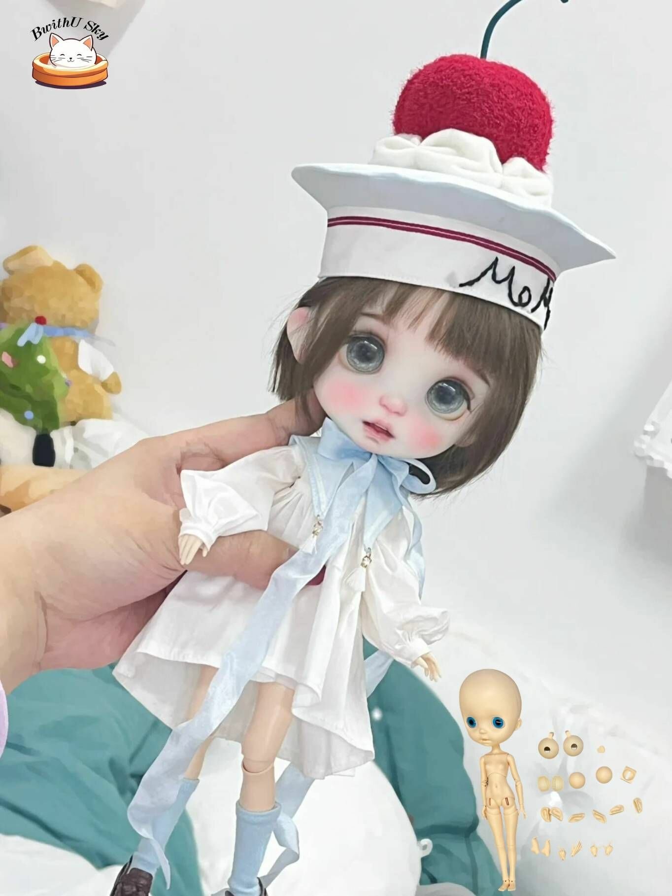 BwithUSky Piupiu: 1/6 BJD-кукла милый дизайн лица + крупные глаза для адорабельного внешнего вида