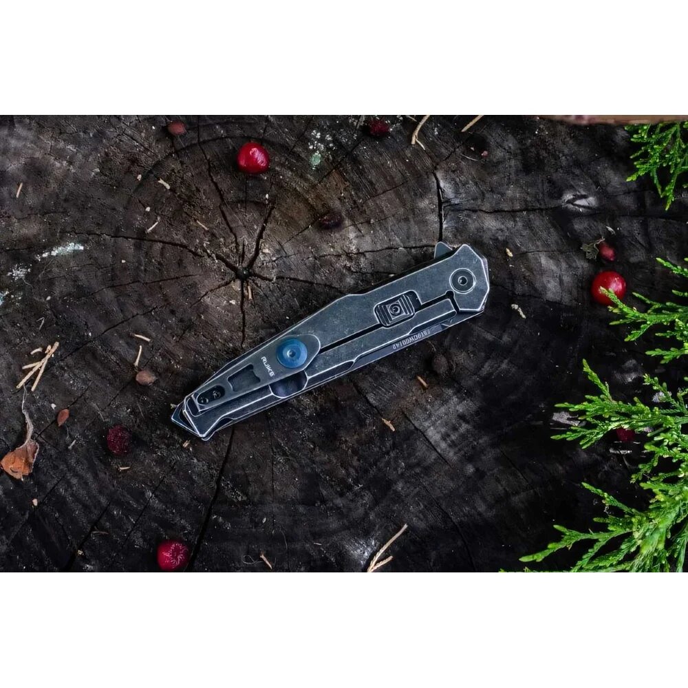 Нож Ruike черный P108-SB, складной с клипсой, лезвие из нержавеющей стали марки, идеален для походов и путешествий — фото 1