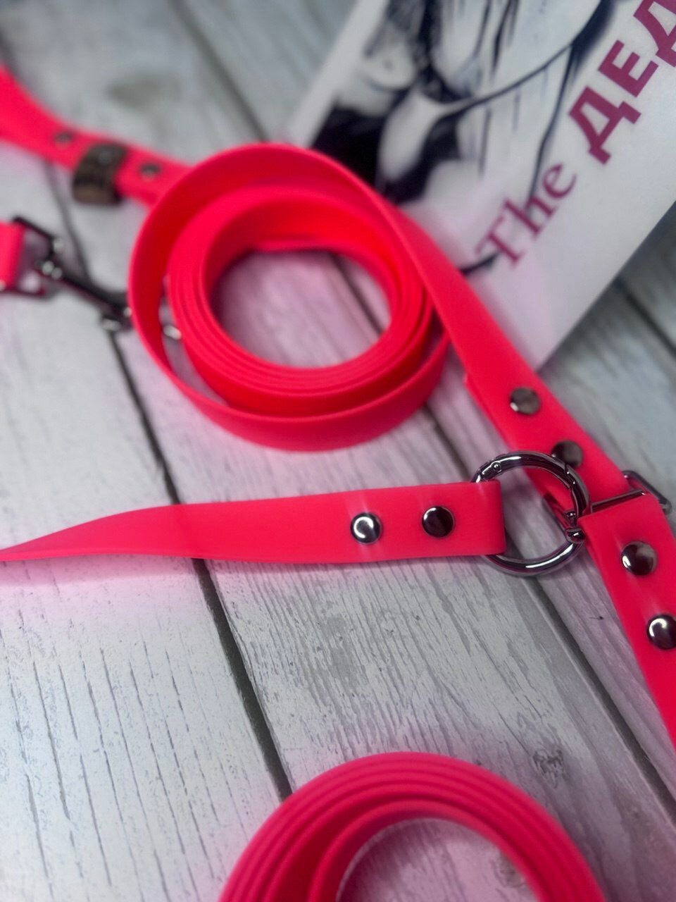 Поводок "The Дед", 2в1, для двух собак, биотан, влагостойкий, 3,5 м