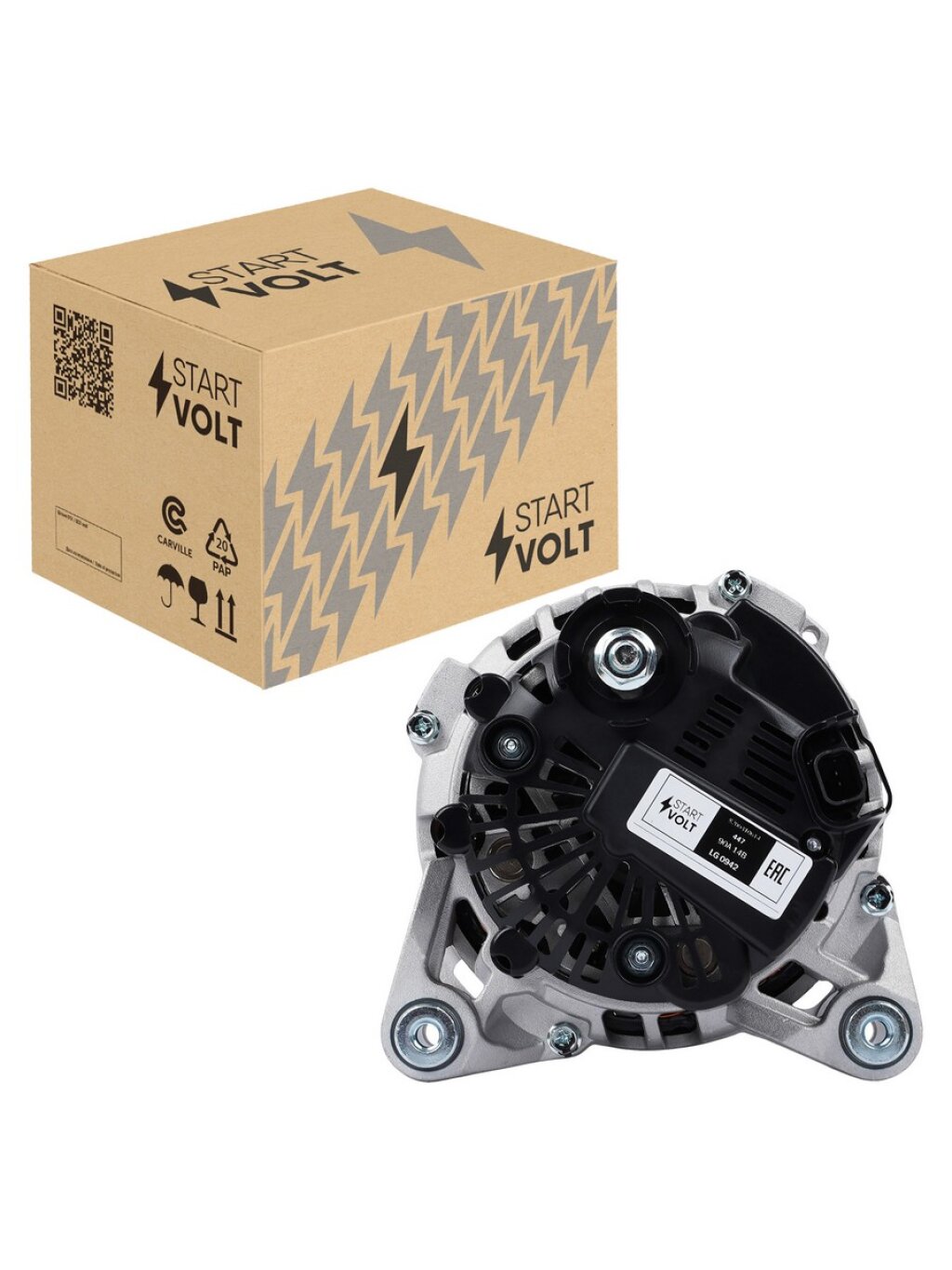 Генератор для а/м Lada Largus, Renault Logan (90A) STARTVOLT (тип VALEO)