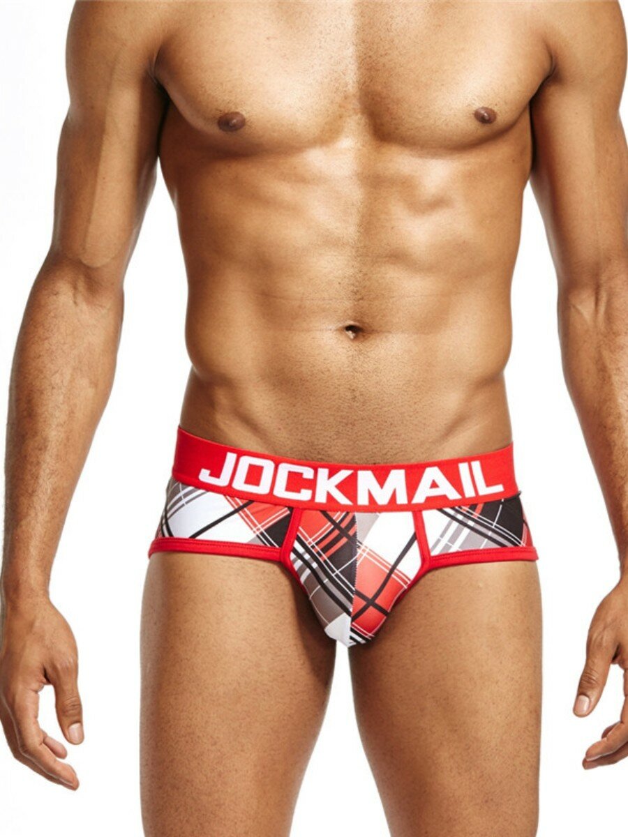 Мужские трусы брифы красные с принтом JOCKMAIL JM2057-8 M (46)