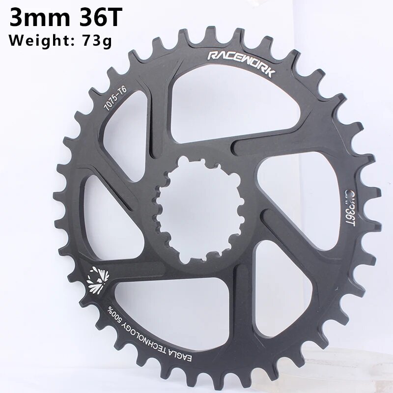 RACEWORK звезда MTB 36T 3 Degree черная
