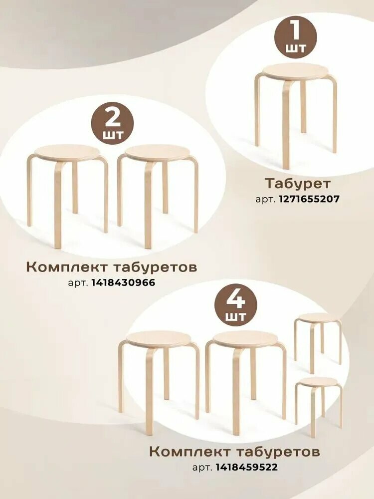 Табурет, 2 шт. — фото 1