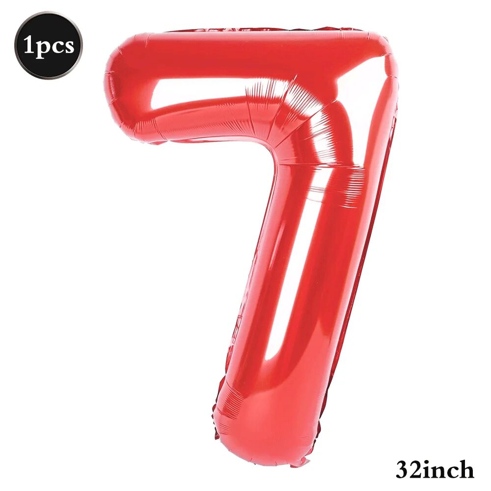 Воздушные шары EsenTroye многоцветные 32 дюйма 1-9 Red 1pc