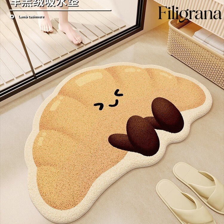 Утолщенный напольный коврик Filigrana из искусственного кашемира для спальни, прикроватной тумбочки.60cm*90cm