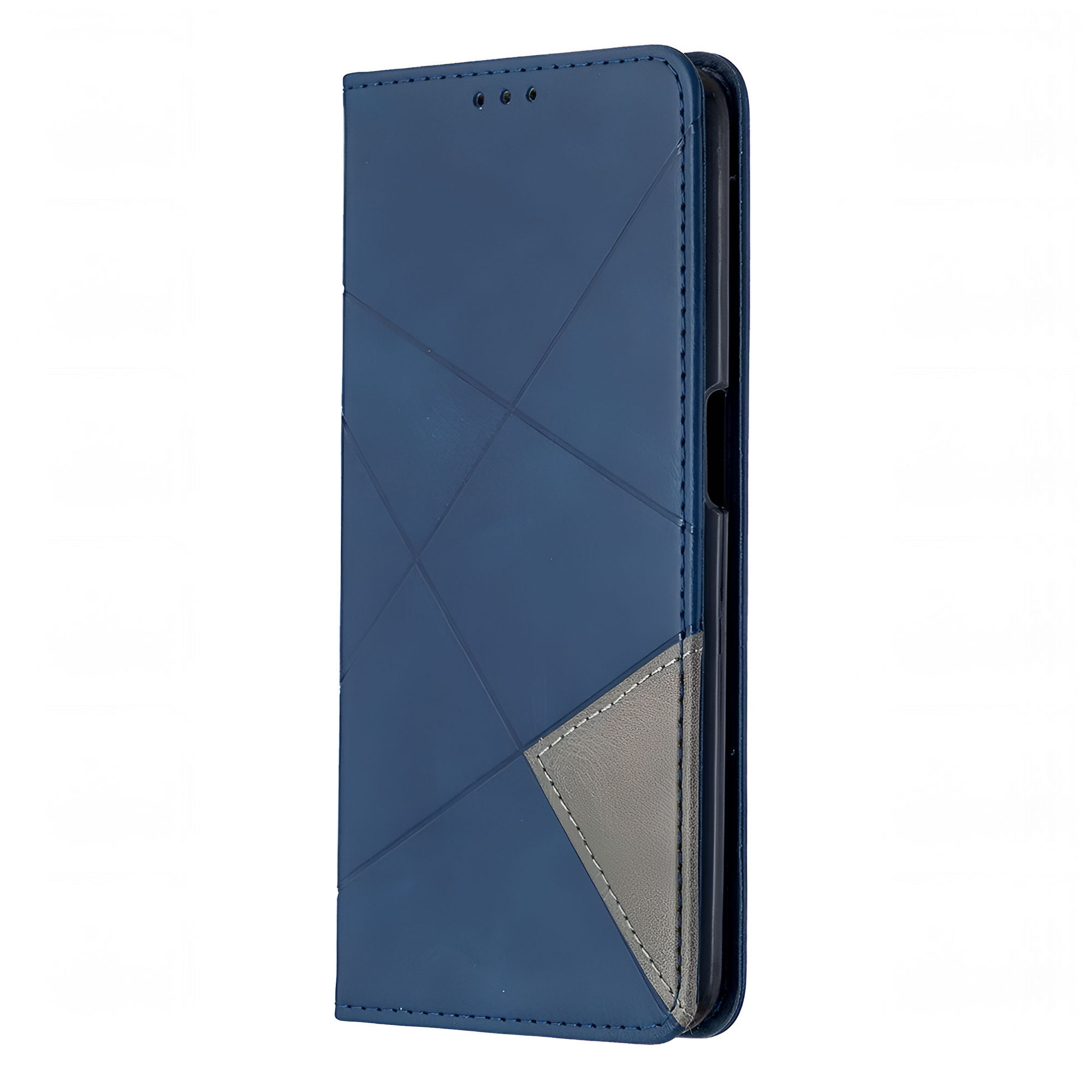 Чехол-книжка MyPads «Magnete Rombo» для Xiaomi Redmi 10 / Redmi 10 Prime синий