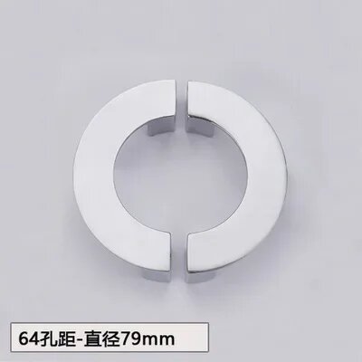 Ручки для мебели Odavis, цинковый сплав, скрытые, полукруглые, 64/96/128/160/256 мм Bright chrome 64mm