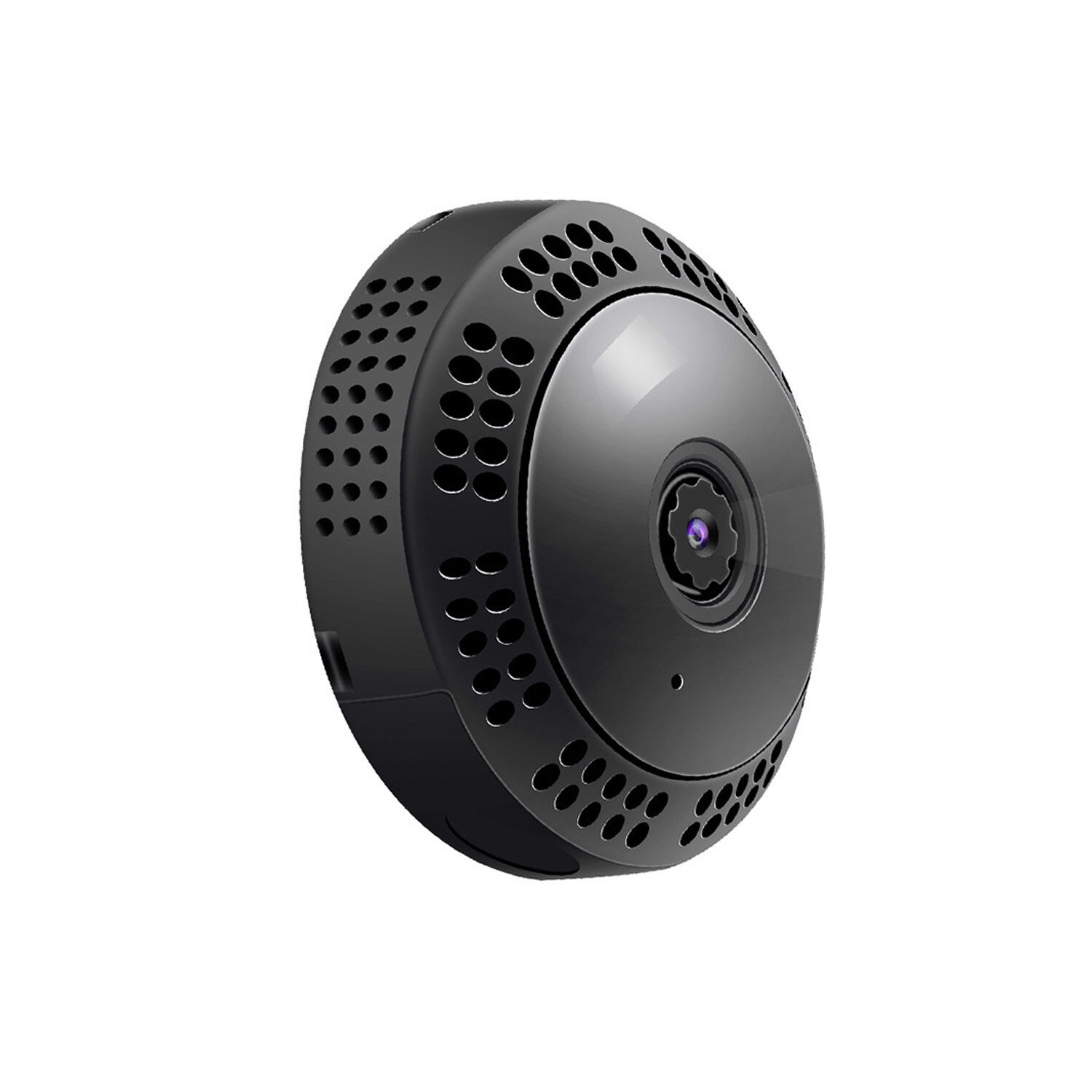 Мини шпионская камера Wifi 720P беспроводная скрытая камера-няни, диаметр 1.55 дюйма, высота 0.6 дюйма, вес 0.05 фунтов, 1080P, угол обзора 140°, поддерживает до 256 ГБ SD-карты, встроенный аккумулятор на 1.5 часа, 6 инфракрасных светодиодов, 365 дней