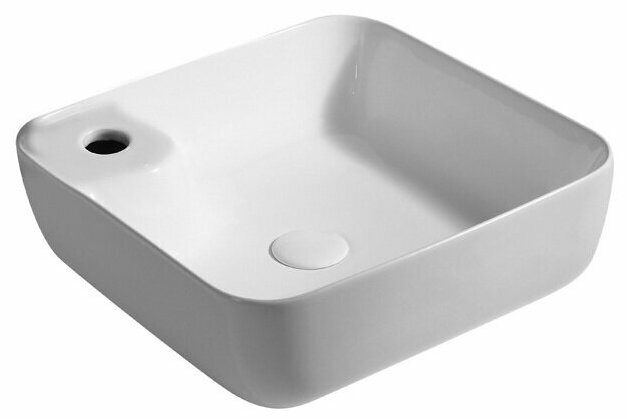 Раковина накладная Azario 43х43х14 квадратная, белая (AZ41267)
