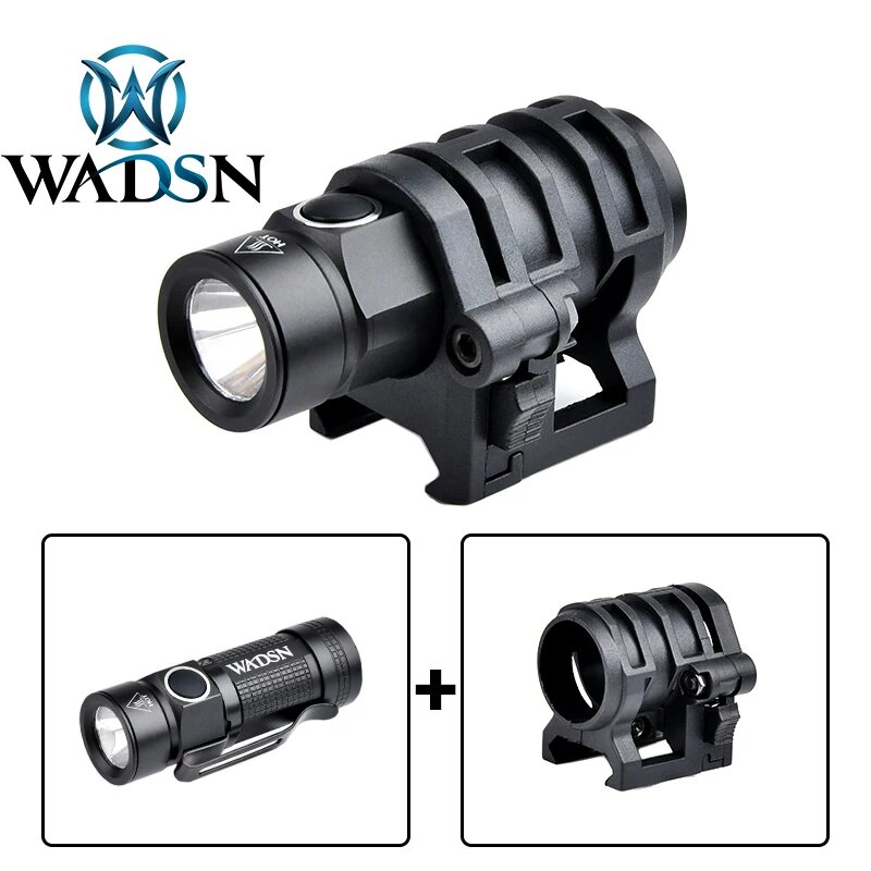 Фонарь для пожарного шлема WADSN, крепление для фонарика, взрывозащищенный налобный фонарь, тактический фонарь для