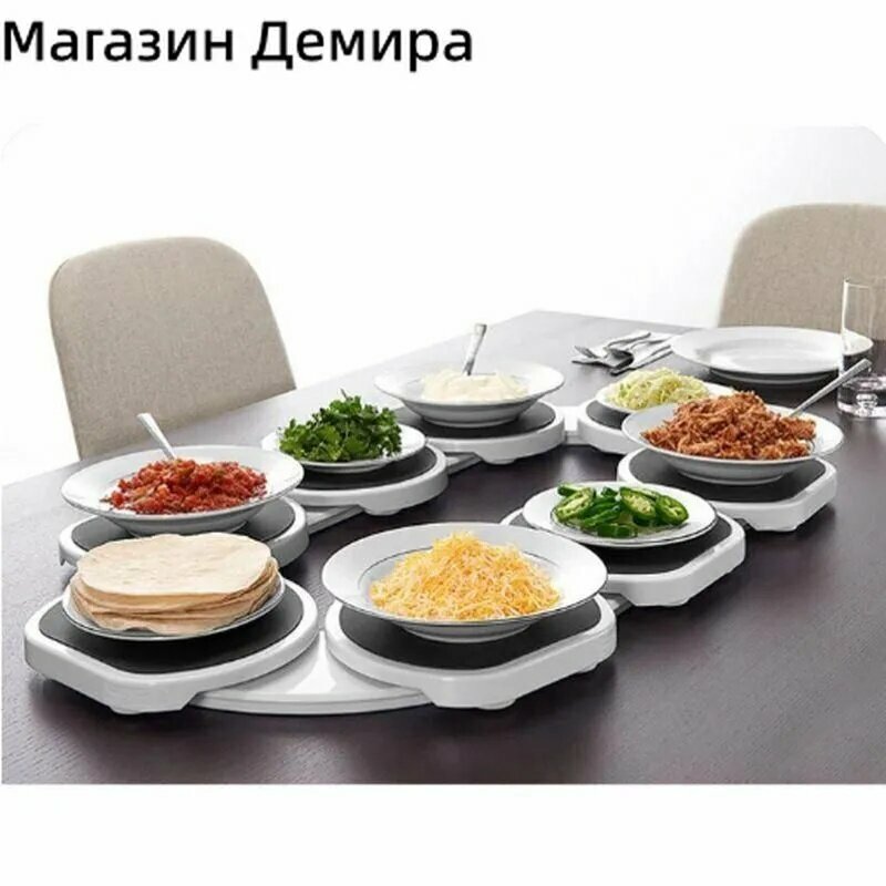 Поднос вращающийся, 37 см х 67 см, 8 шт