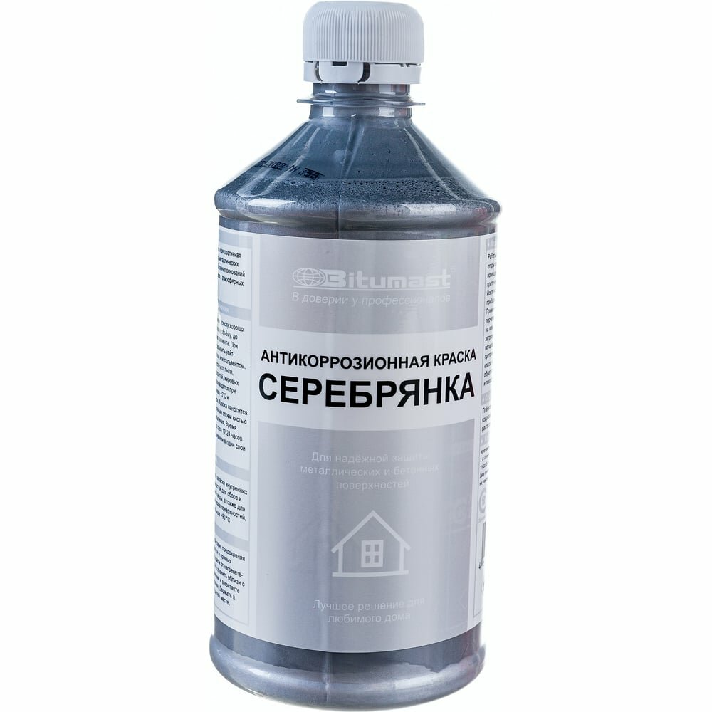 Антикоррозионная защитная краска Bitumast Серебрянка БТ-177 0,5 л 4607952901070