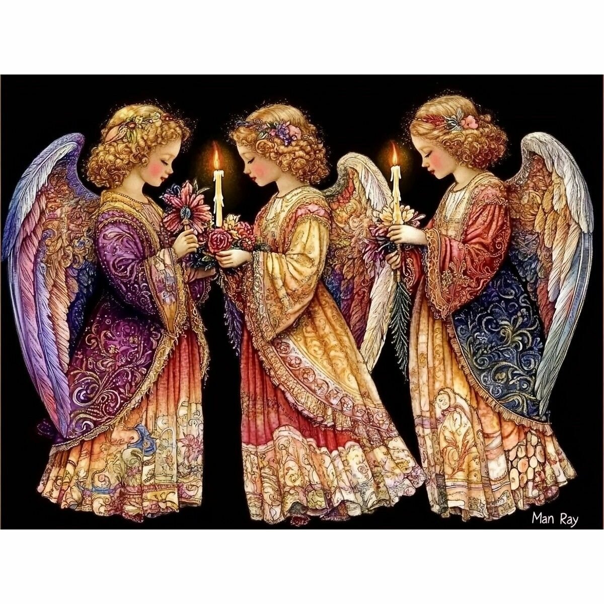 Эксклюзивный набор для вышивки Ангел молитвы 30x40 см 14ct 40 оттенков