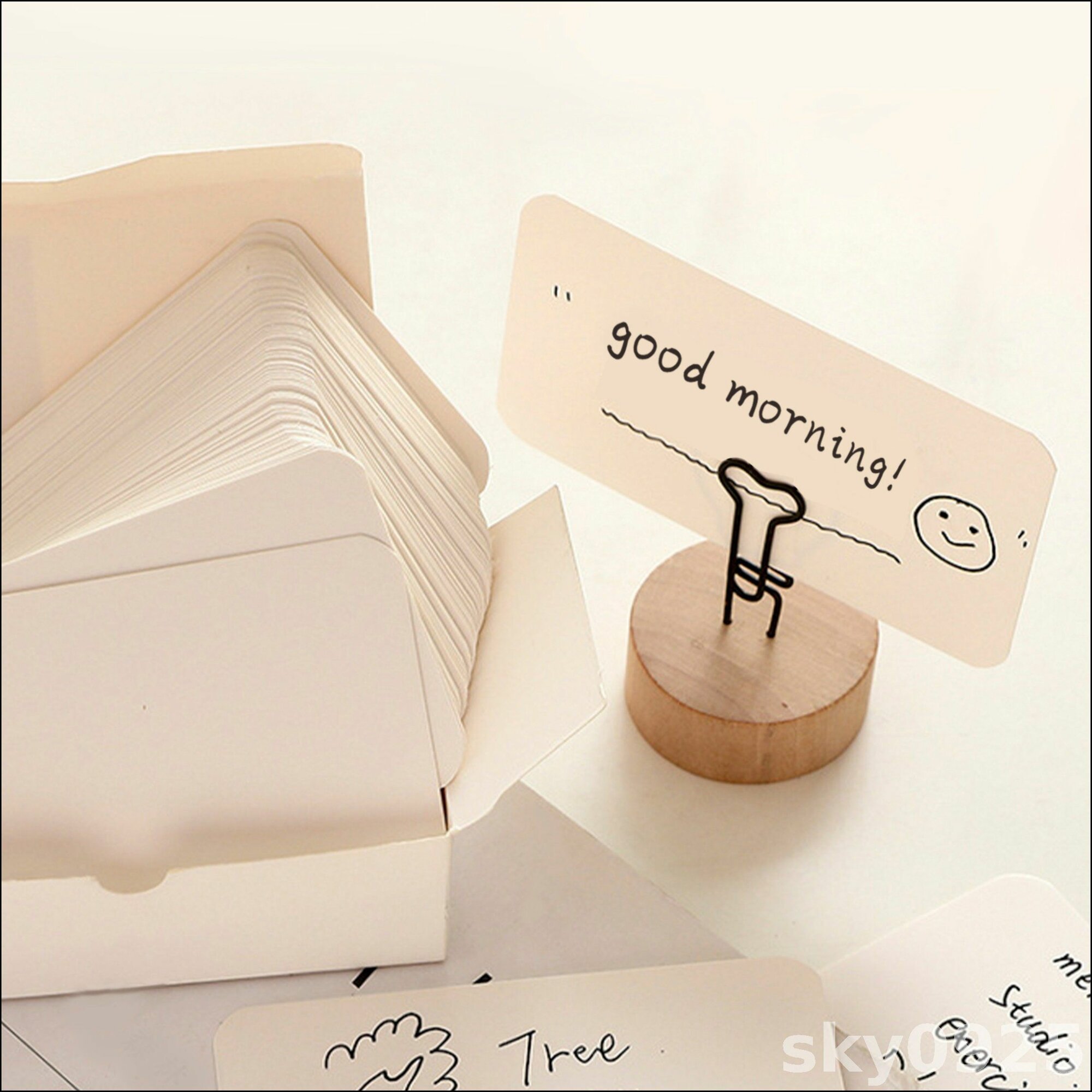 Пустые карточки для сообщений - 100 шт, рисованные карточки для заметок, пустые визитки