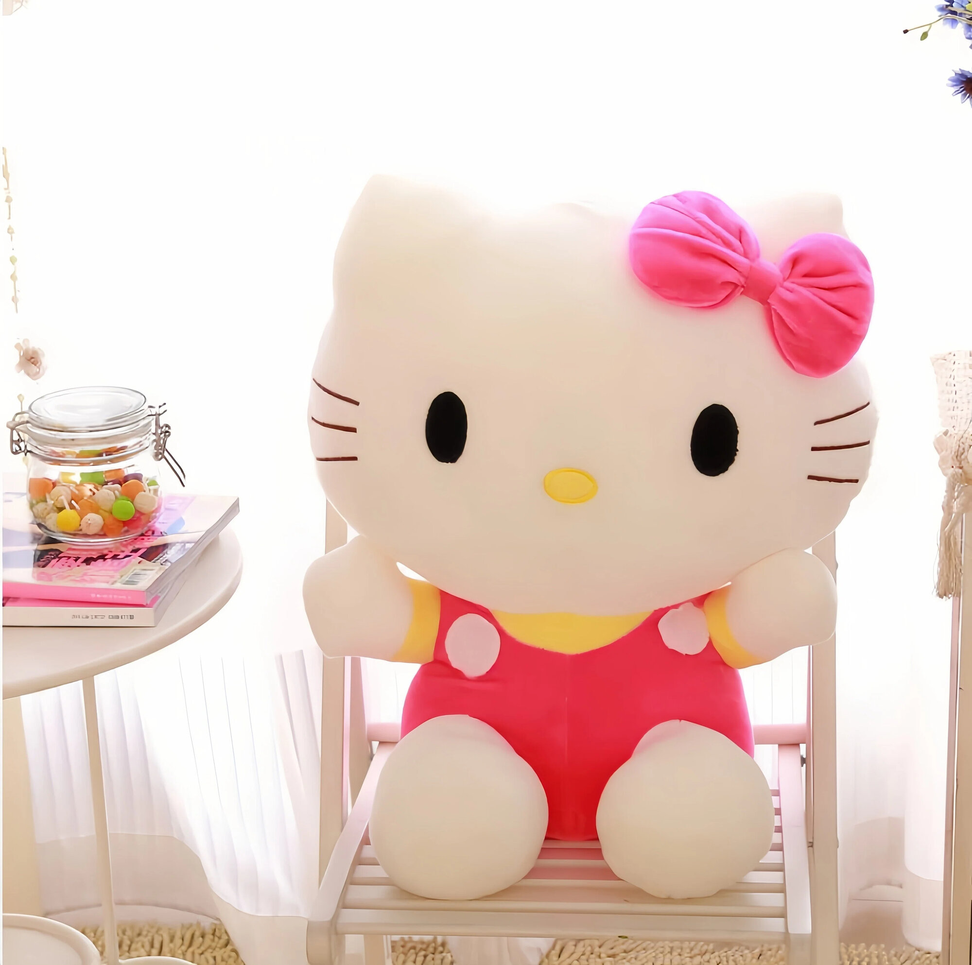 Интерактивная кукла "Hello Kitty", ручная работа, 20см, розовая