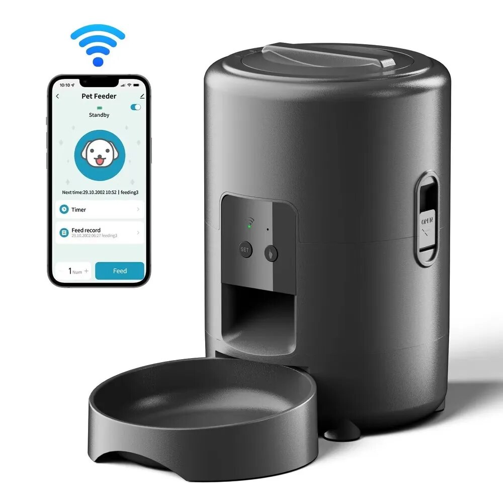 Кормушка для домашних животных с умным управлением по Wi-Fi емкостью 2 л