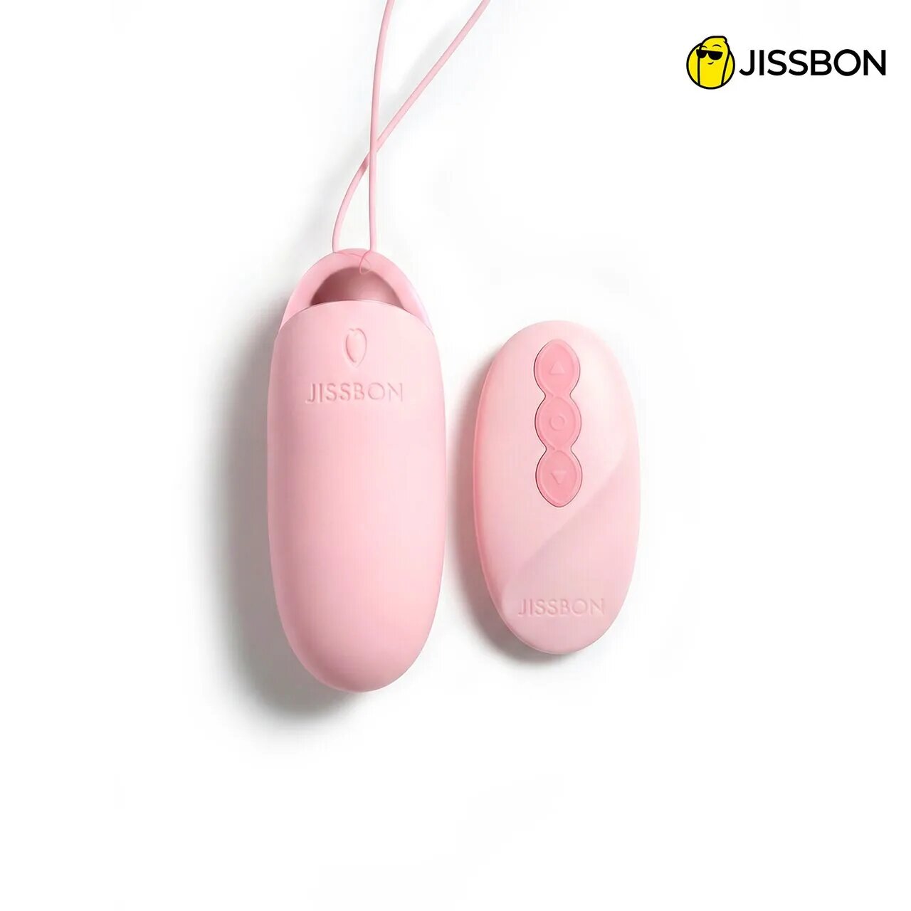 Компактное виброяйцо Invisible pink Jissbon, с пультом дистанционного управления, силикон, розовый, длина 8 см, диаметр 3,2 см
