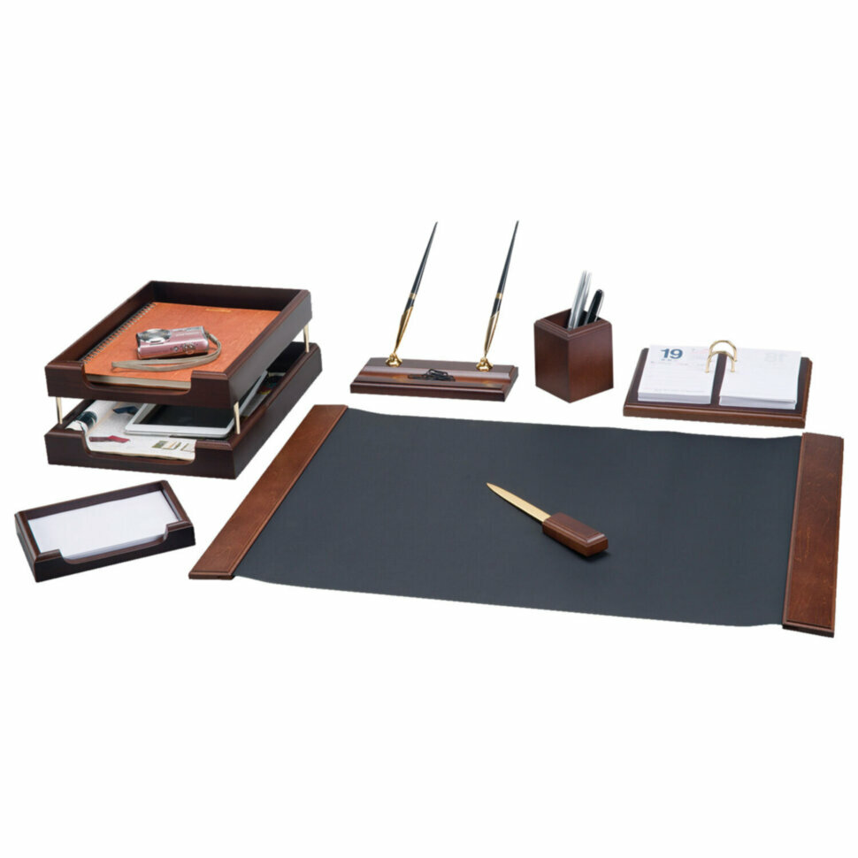 Набор подарочный настольный BESTAR "Ares" из дерева, 8 предметов, цвет "орех", 236356, 236356