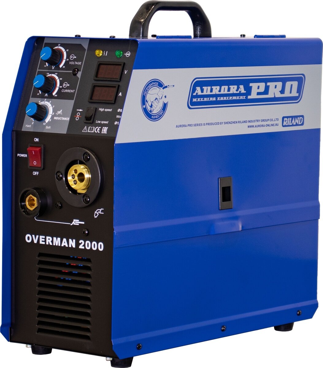 Сварочный инвертор Aurora OVERMAN 2000, мощность 8.5 кВт, MIG/MAG