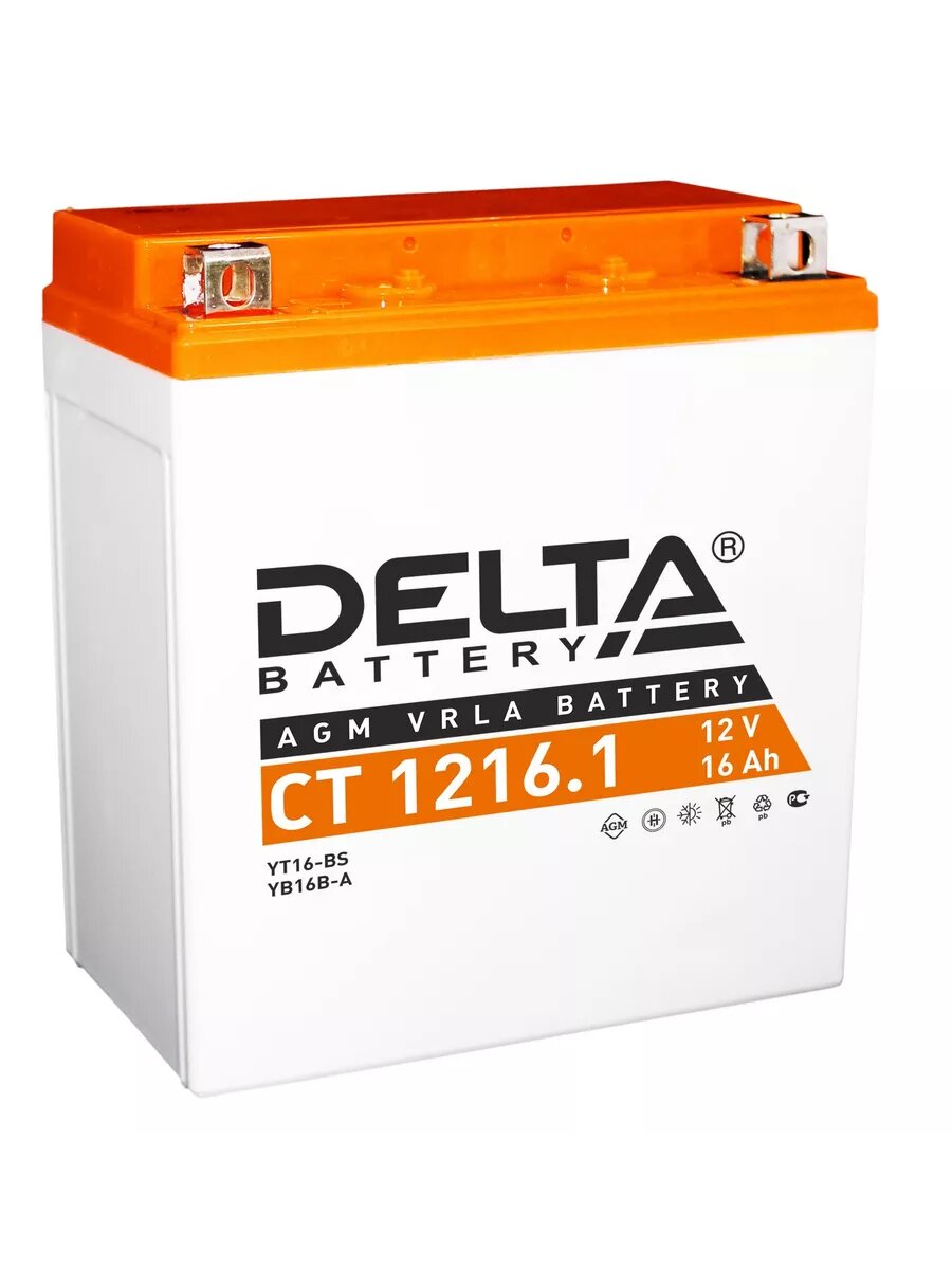 Аккумулятор DELTA CT1216.1 12V 16Ач прям. пол.