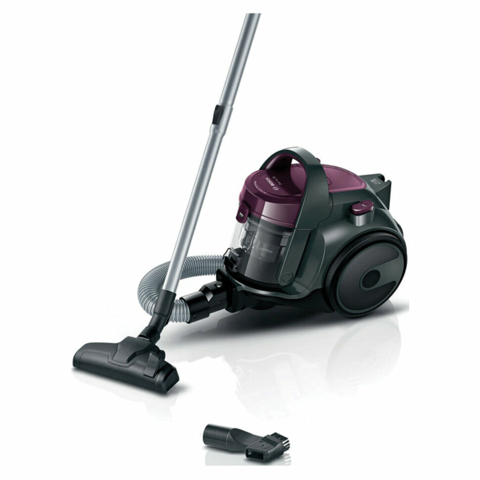 Пылесос BOSCH BGC05AAA1 с контейнером "циклон", 700 Вт, мощность всасывания 350 Вт, фиолетовый, 458585