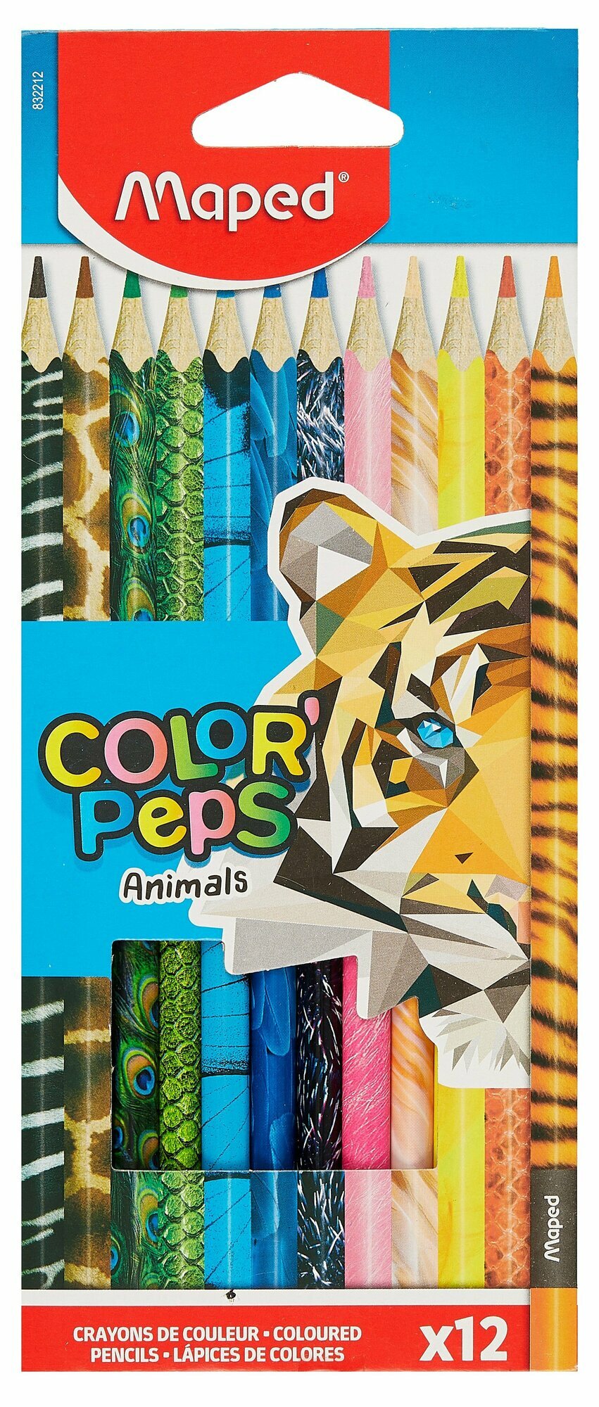 Карандаши цветные 12 цветов, "ColorPeps Monster", Maped
