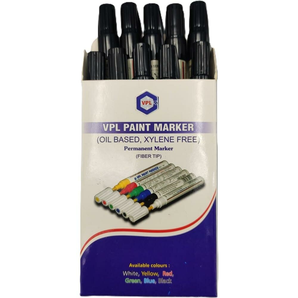 Маркер VPL по металлу и нержавеющей стали Paint Marker черный, упаковка 10 шт. VPLMT6000-BLK