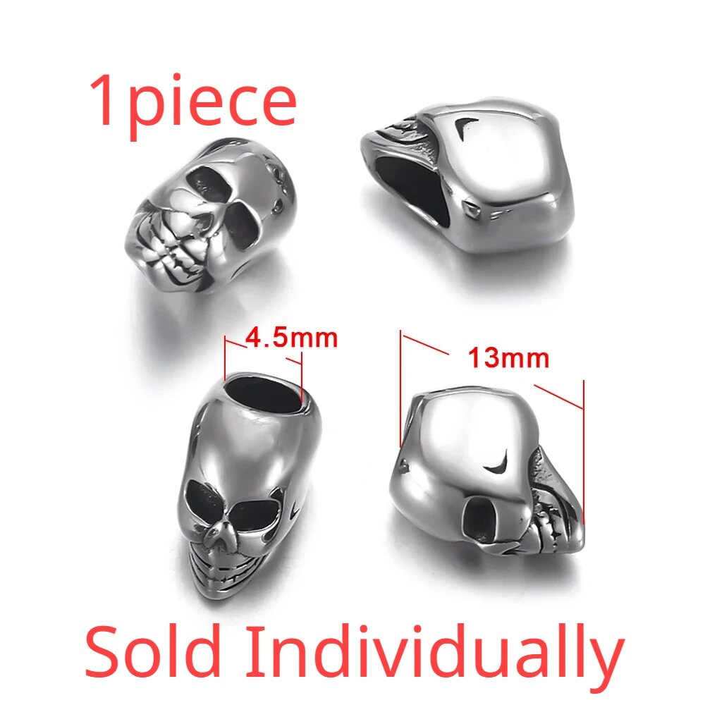 EMBLAASK Бусины-черепа из нержавеющей стали 1 piece Skull 4