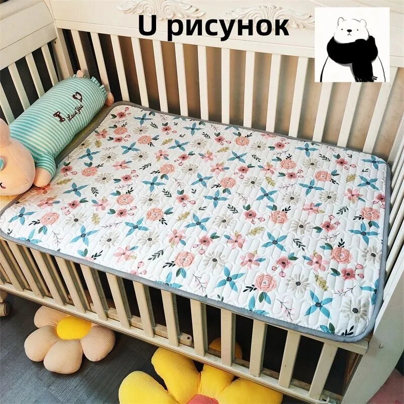 Пеленка текстильная 100 х 150 см, Хлопок, 1 шт, многоразовая, непромокаемая