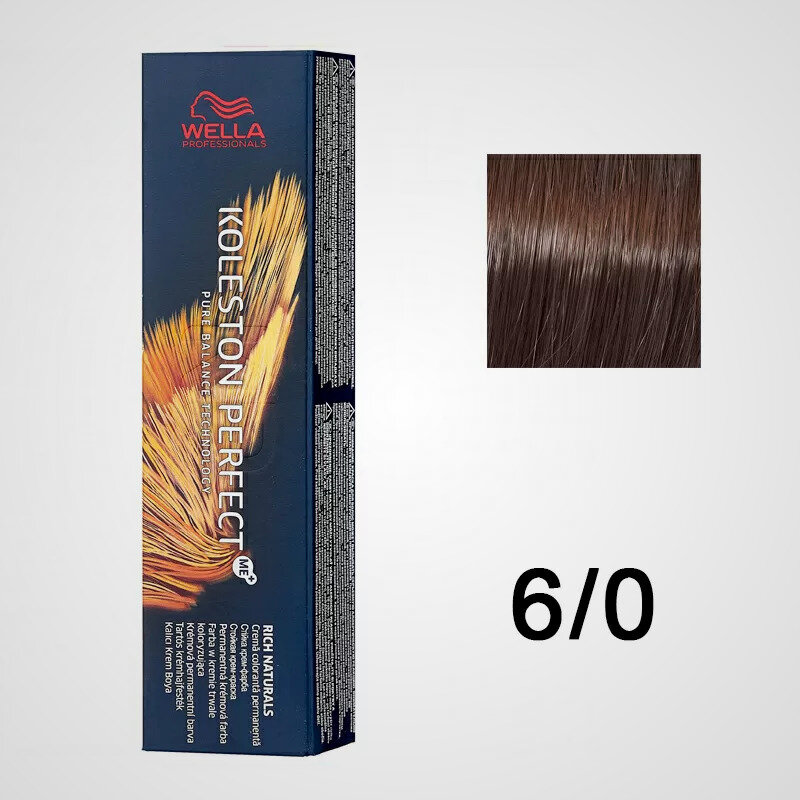 6/0 Стойкая крем краска Koleston 60 мл WELLA Koleston perfect 6/0 Краска 60 мл