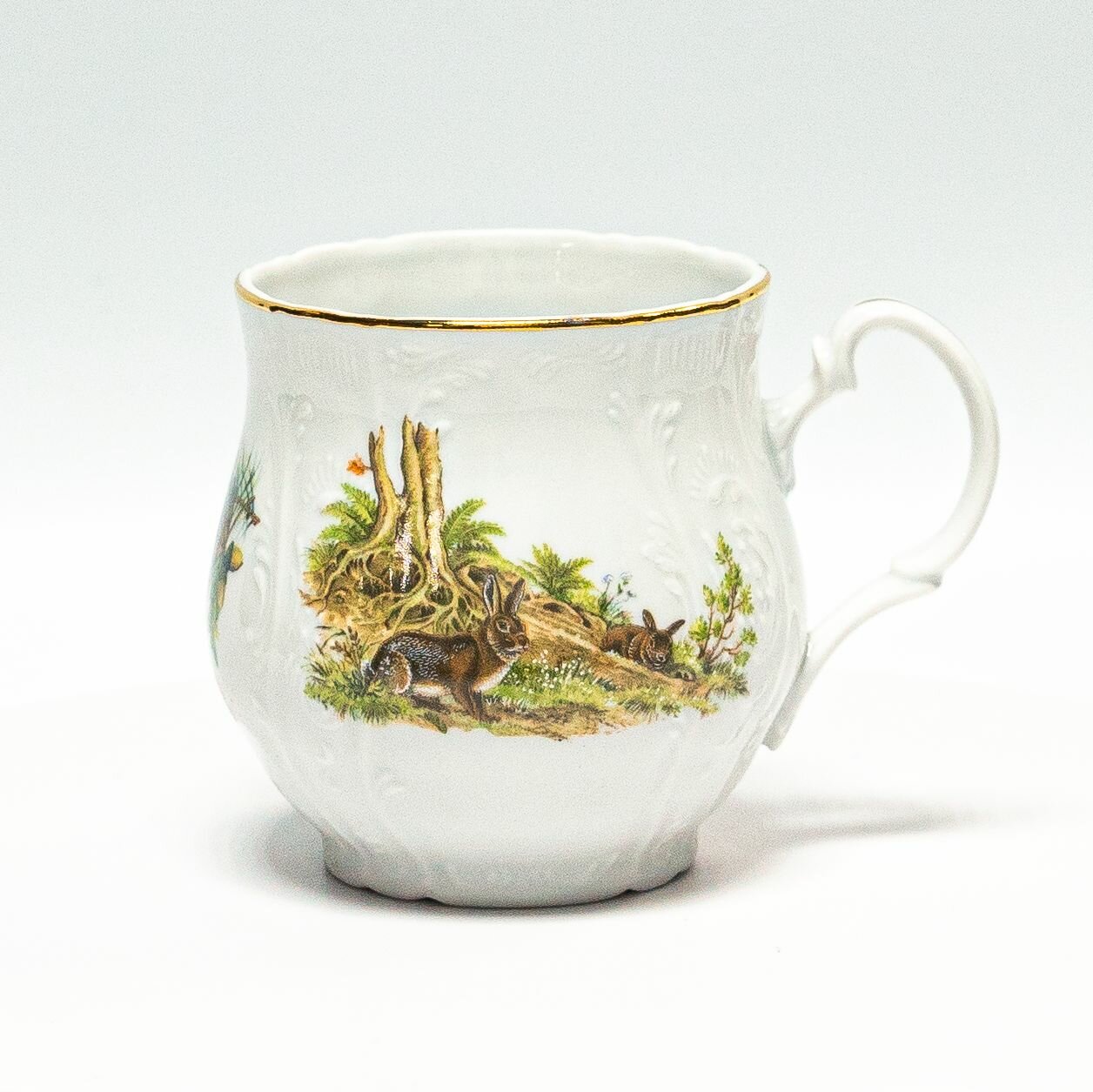Кружка фарфоровая Охотничьи сюжеты Бернадотт 310 мл, чашка для чая и кофе Bernadotte фарфор Чехия
