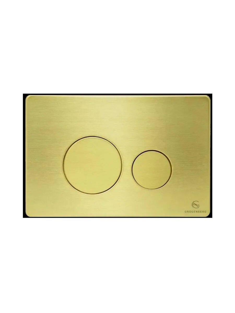 Кнопка смыва для унитаза (металл) KM3090MG Матовое золото