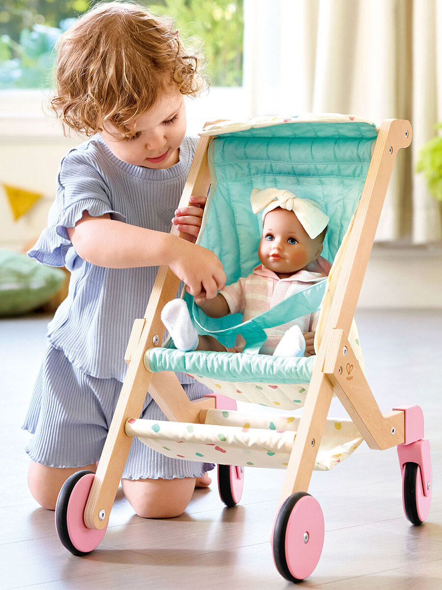 Коляска для кукол Hape "Играем Вместе", вращающиеся колеса, 40см