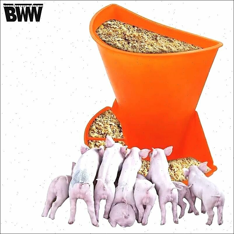 Пластиковая кормушка для подкормки кур, уток, гусей и поросят; Кормушка для свиней