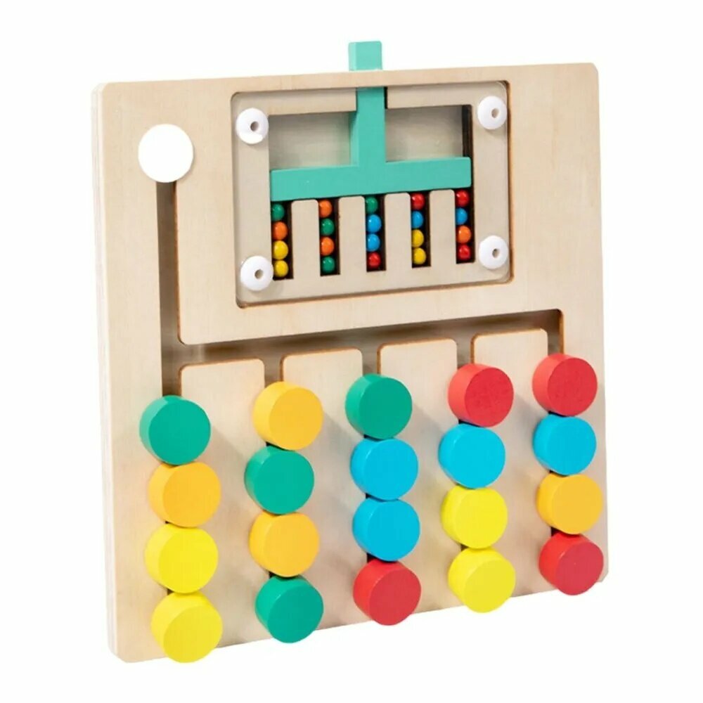 Магнитная деревянная головоломка-лабиринт, игра для детей 3-7 лет, обучающая дошкольная игрушка, сенсорная активность, ходячая бусина