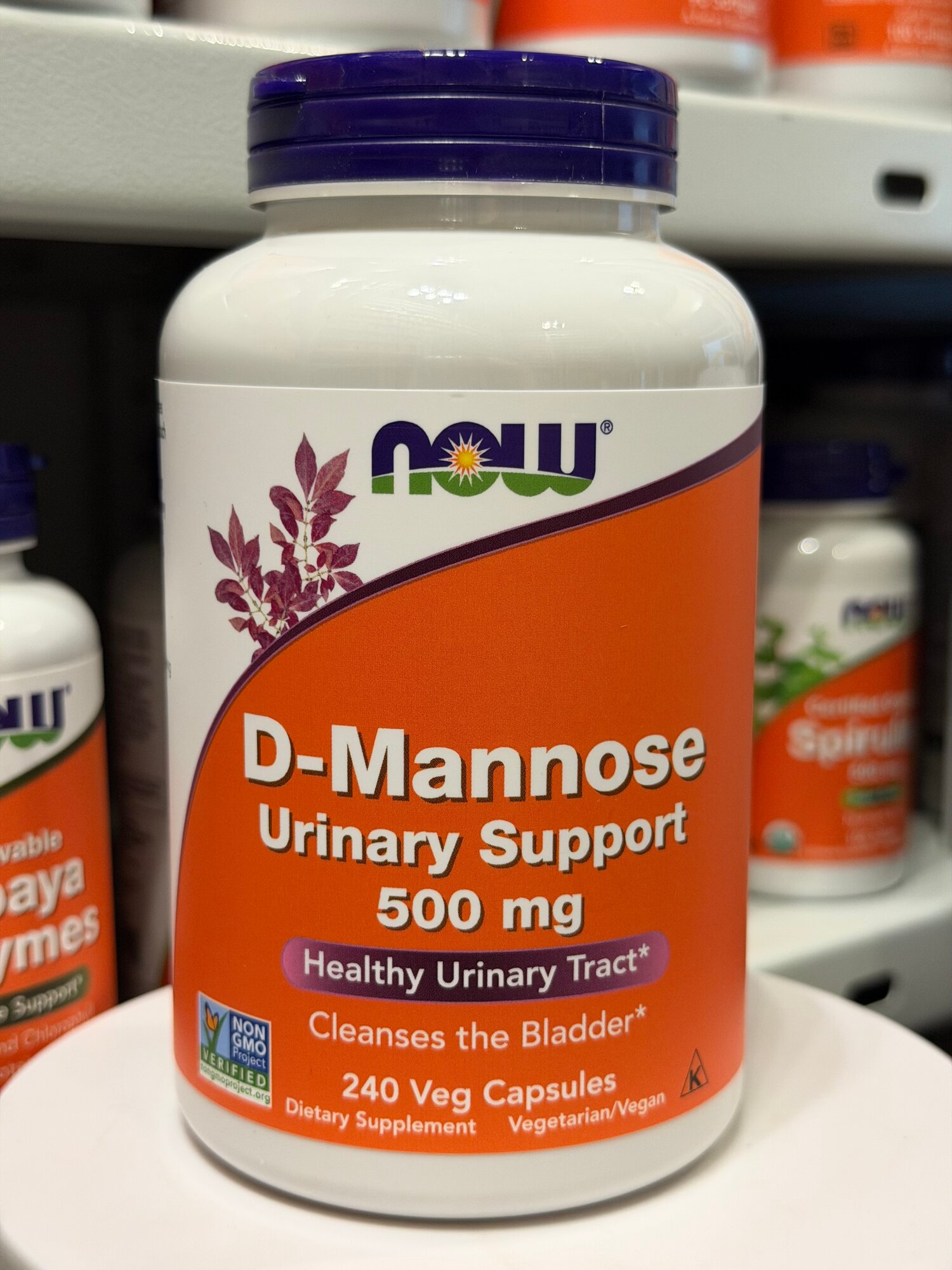 NOW D-Mannose 500 mg Д-манноза для здоровья мочевыводящих путей и поддержки мочевого пузыря, 240 капсул