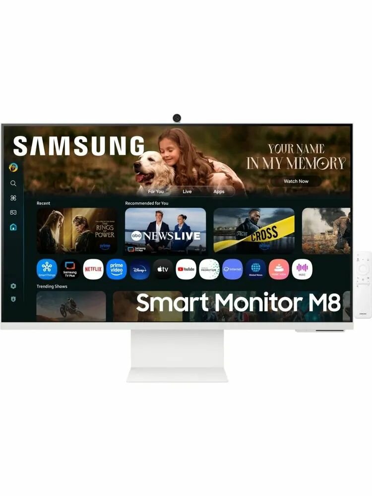 Монитор Samsung LS32FM803UIXCI 32", белый VA 4K HDMI USB M/M Cam HAS 60Hz 400cd