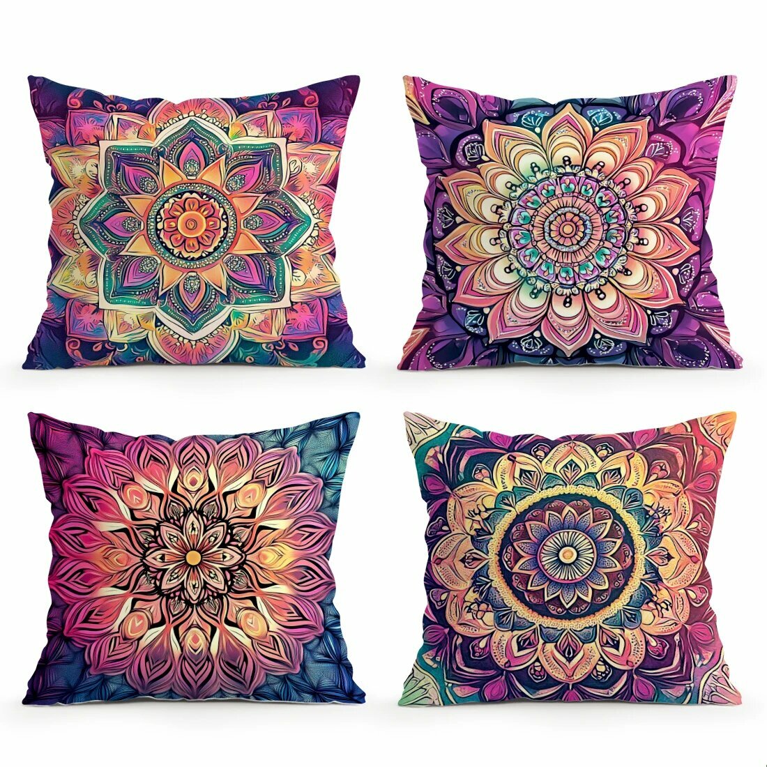 Наволочка с мандалой из полиэстера 4pcs 45cmx45cm Set