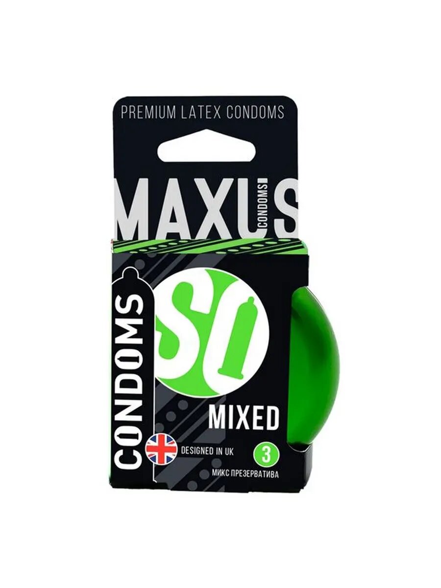 Презервативы гладкие и текстурированные Mixed Maxus/Максус 3шт