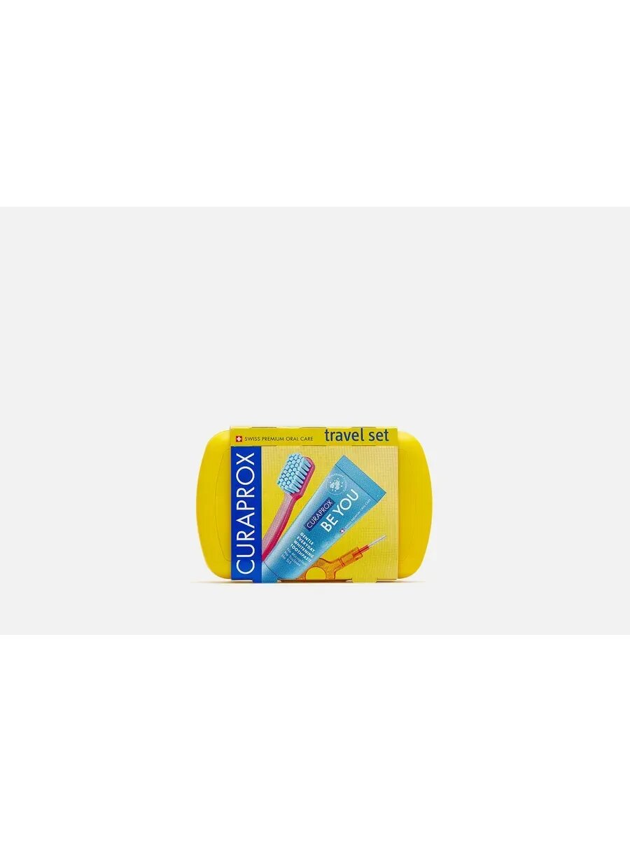 CURAPROX Be you yellow Дорожный набор по уходу за пол