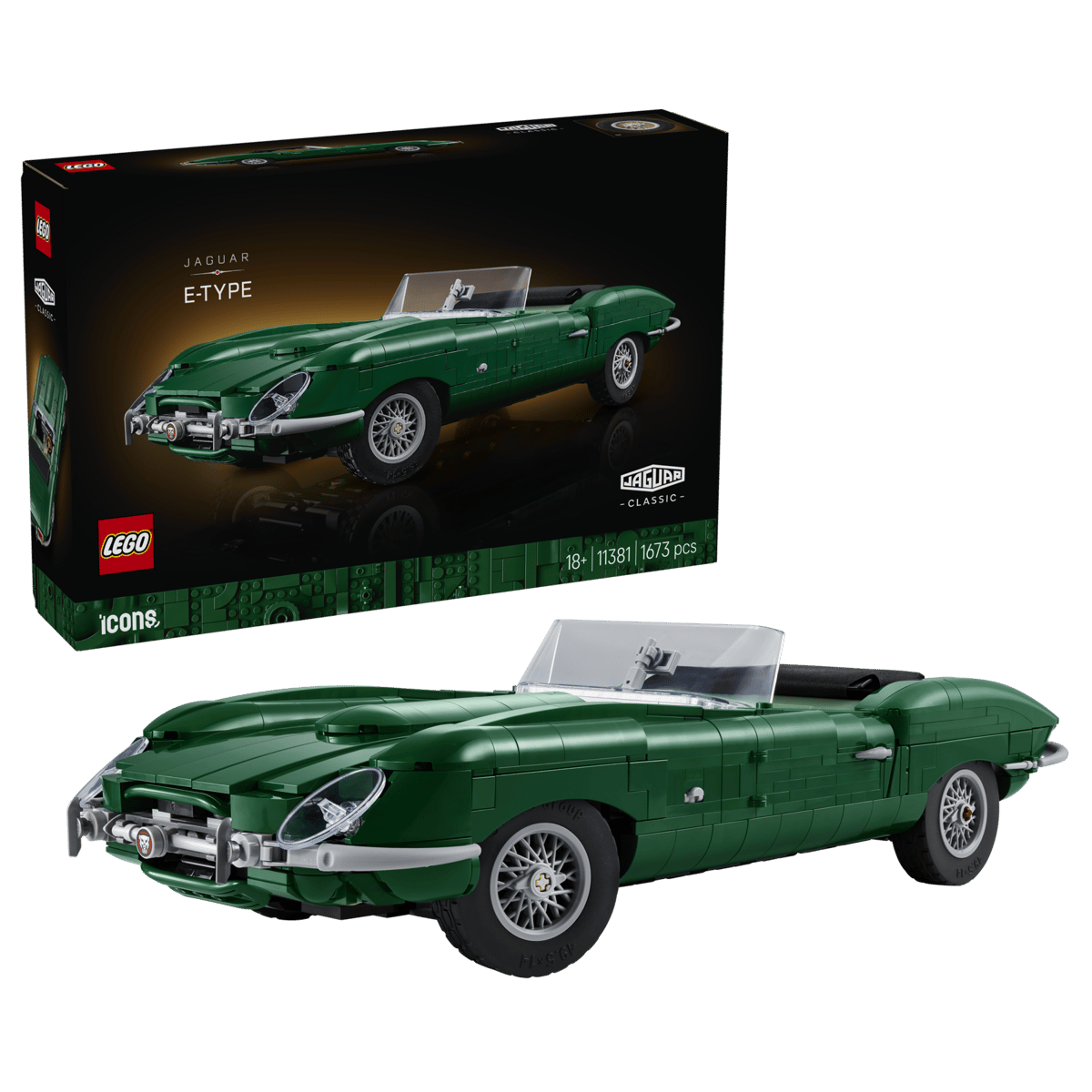 Конструктор LEGO Icons 11381 Автомобиль Jaguar E-Type, 18+, 1673 дет.