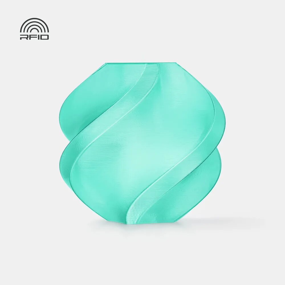 Материал для 3D-печати Bambu Lab PETG Полупрозрачный Teal 32501 (в комплекте с катушкой) Водонепроницаемый, солнестойкий, устойчивый к искривлению, Поддерживает RFID