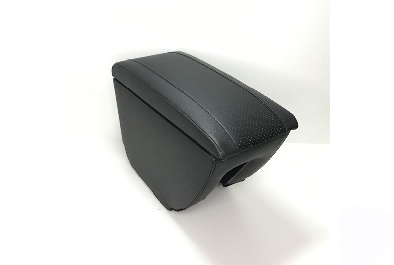 Подлокотник для автомобиля VOLKSWAGEN POLO (2020г-)черный, экокожа с вставкой в подстаканник
