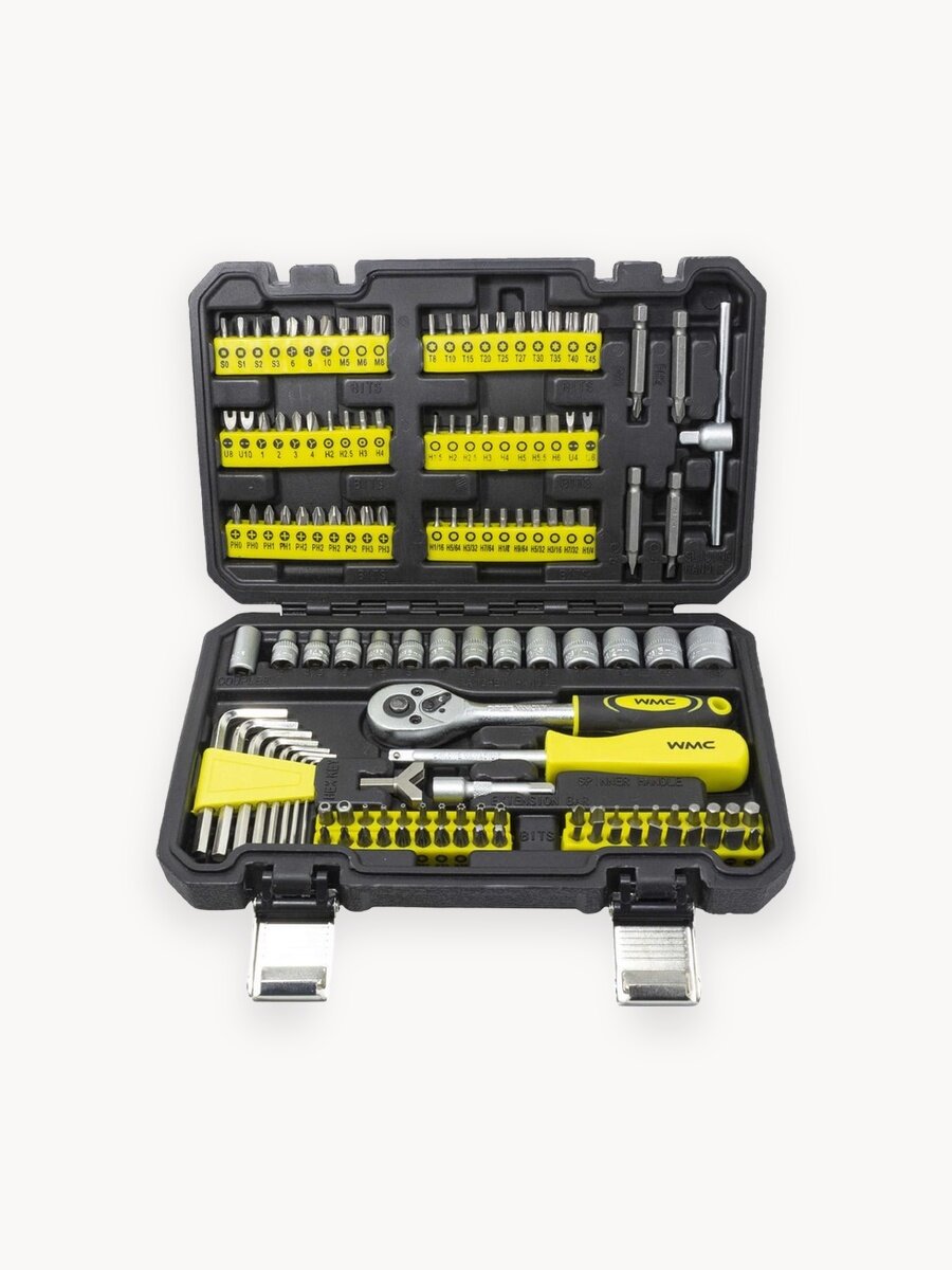 Набор инструментов WMS Tools 130пр. 1/4", 6гр, 4-14мм WMC-20130(48166), использования как