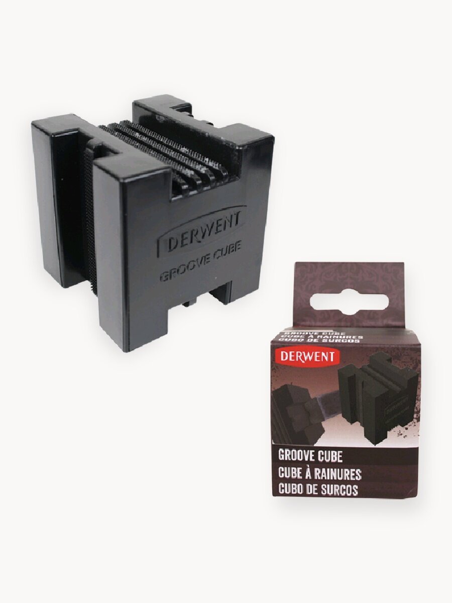Куб для заточки угля, графита, блоков Derwent Groove Cube / пластик