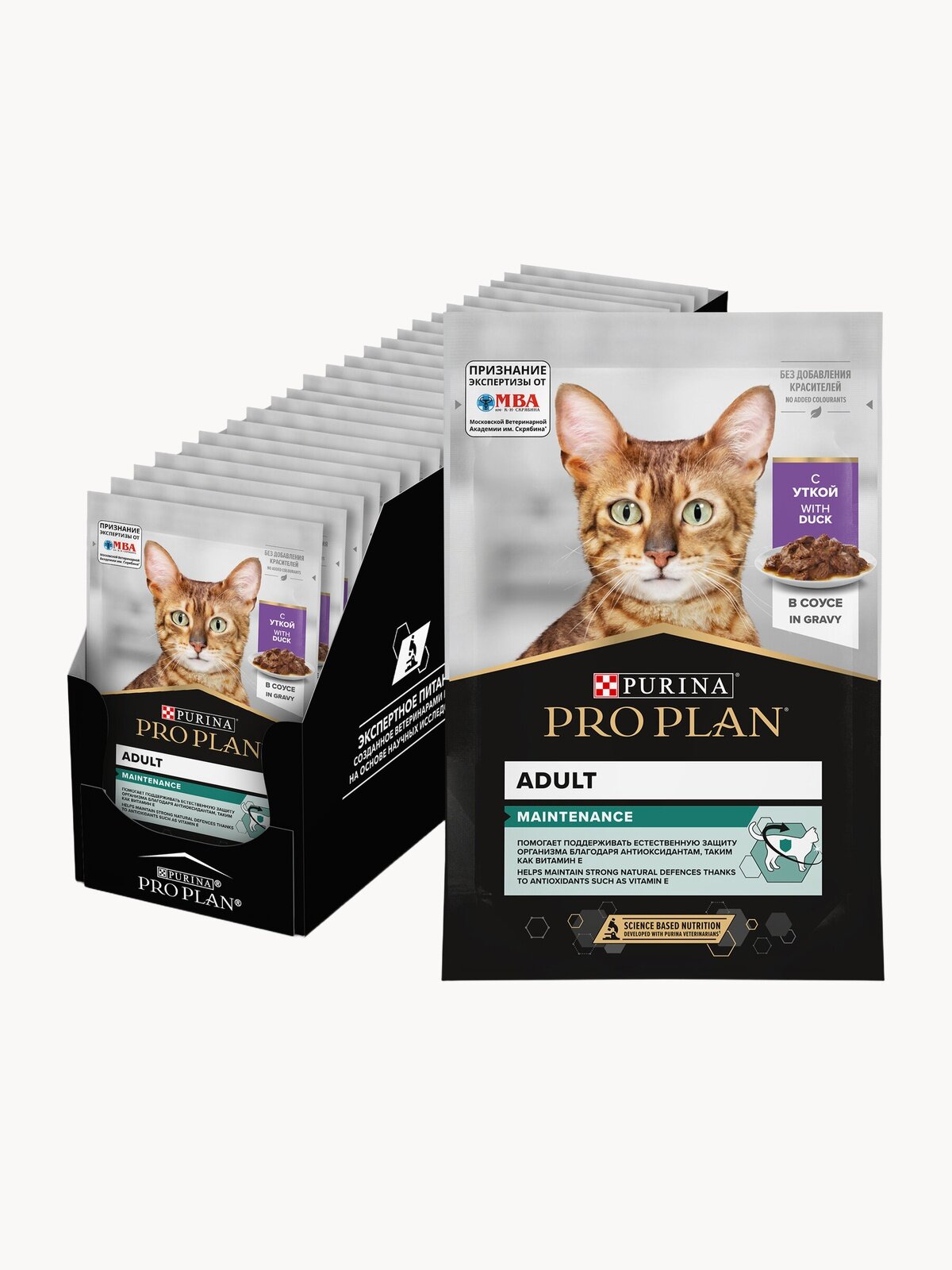 Набор Влажный корм PRO PLAN® MAINTENANCE для взрослых кошек, с уткой в соусе, 85 г x 26 шт
