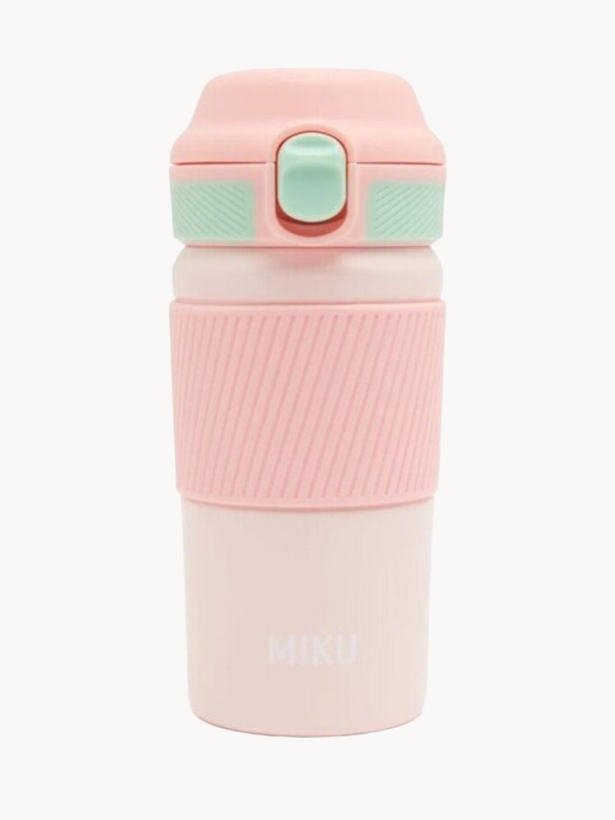 Термокружка Miku TH-MGC-380-PNK с кнопкой, розовый, 0,38 л